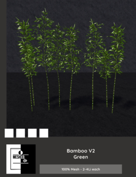 Second Life Marketplace - MeshedUp: Bamboo V2 Pack- Green
